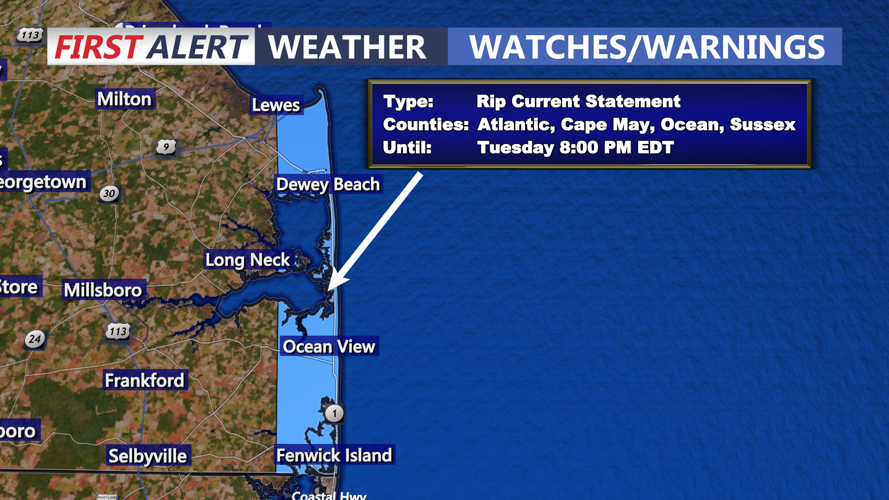 Erin Brings High Surf and Rip Current Risks to Delmarva Coast | Weather ...
