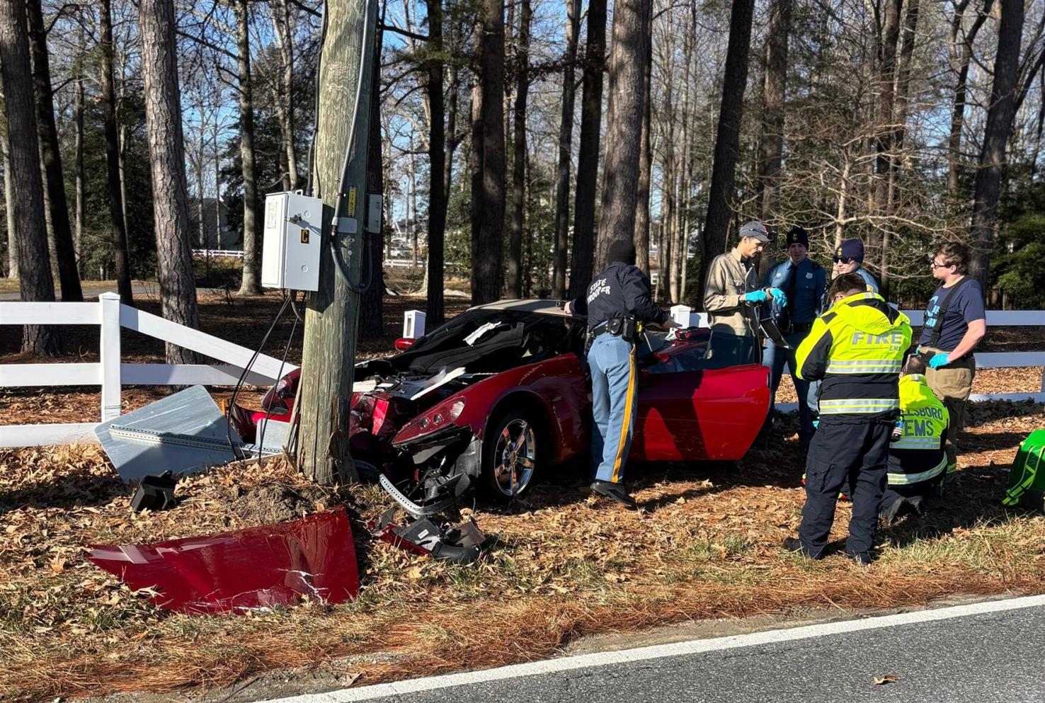 UPDATE: Corvette crashes into utility pole near Millsboro | News ...