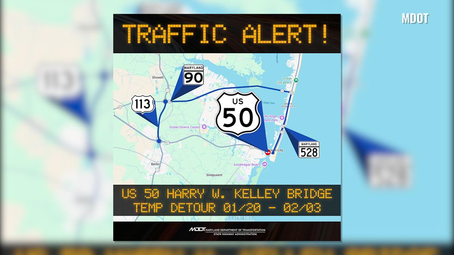 Route 50 bridge closure begins Tuesday in Ocean City | News | coasttv.com
