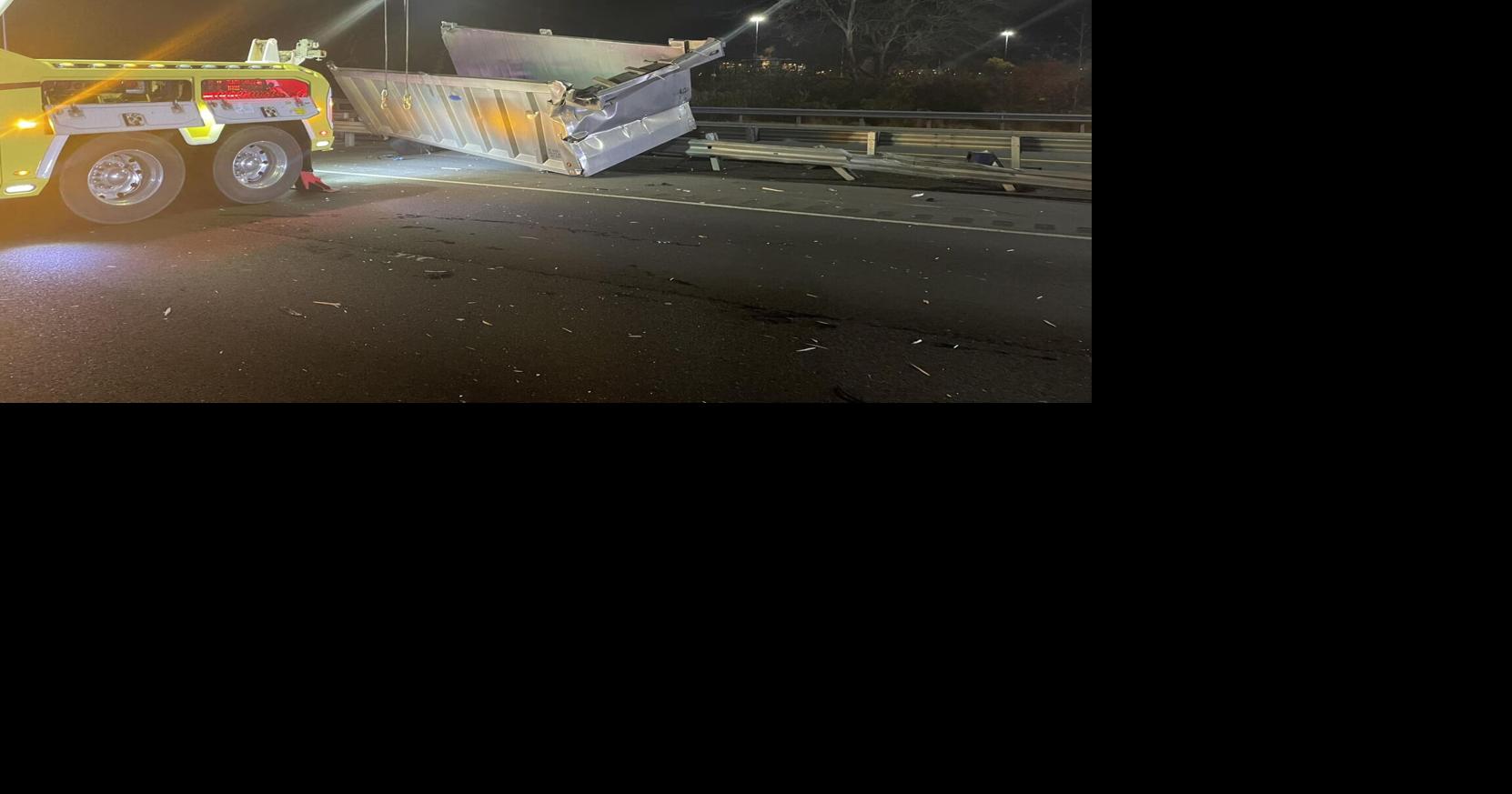 UPDATE: Dump truck hits bridge on I-95, prompting major closures | News ...
