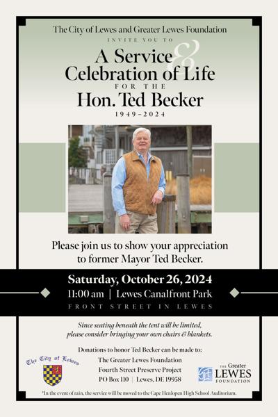 Funeral details announced for former Lewes Mayor Ted Becker | News ...