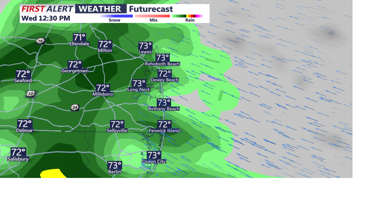 On and off rain next few days | Weather | coasttv.com