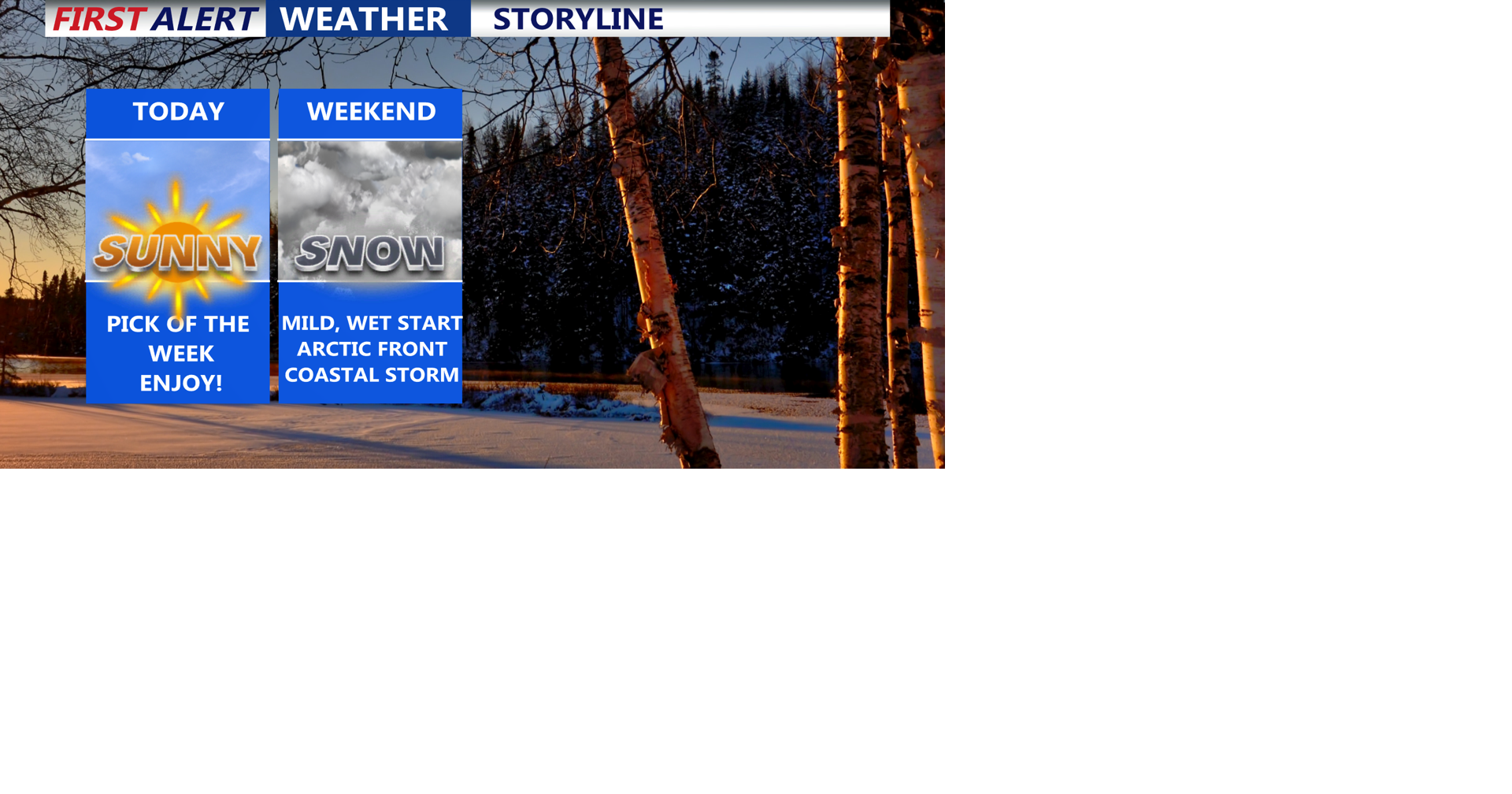 Beautiful day on tap, snow possible Sunday night, dangerously cold next ...