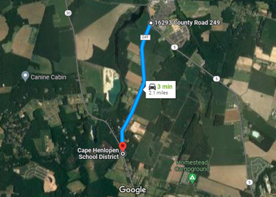 Shingle Point Road Between Gravel Hill Road and Harbeson Road to Close ...