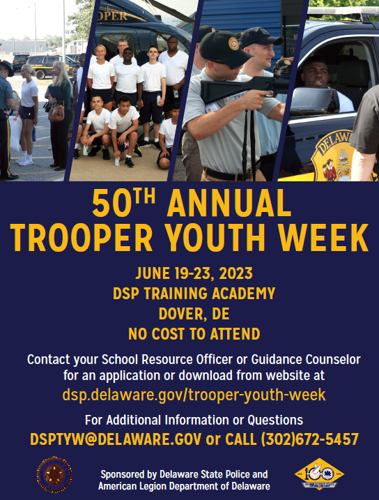 Delaware State Police to Host 50th Annual Trooper Youth Week This ...