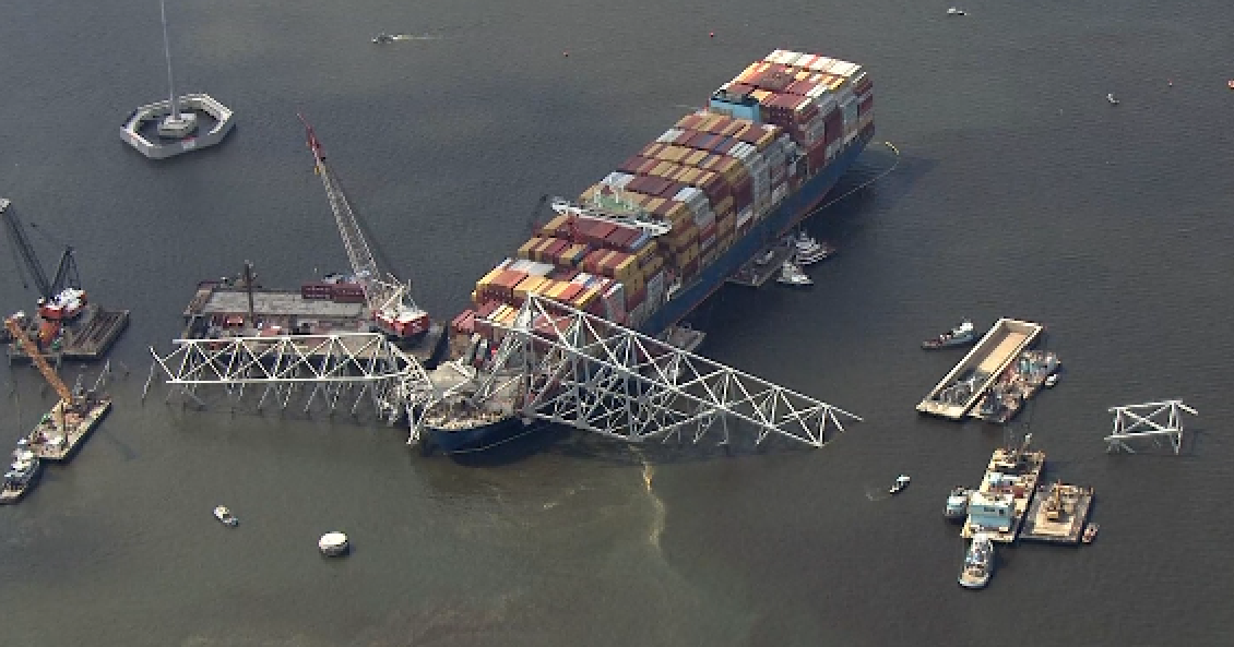 Gov. Moore announces progress at Baltimore Key Bridge cleanup site ...