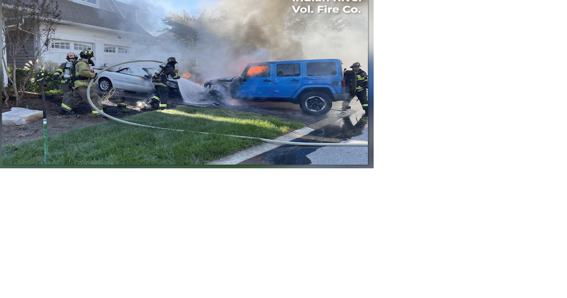 Jeep and Convertible catch fire in driveway within Peninsula community ...