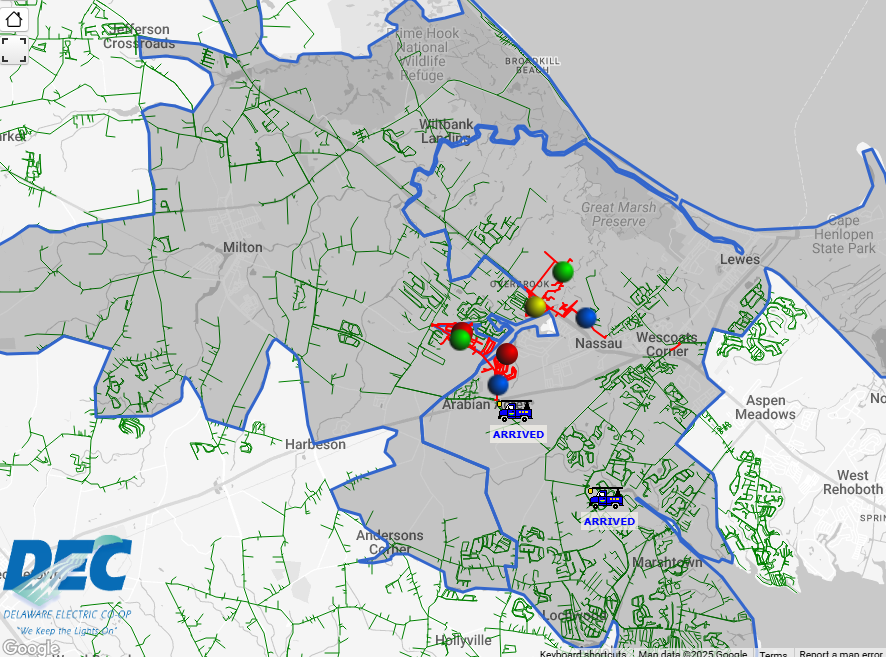 UPDATE: Power restored in Lewes, Rehoboth and Milton | News | coasttv.com
