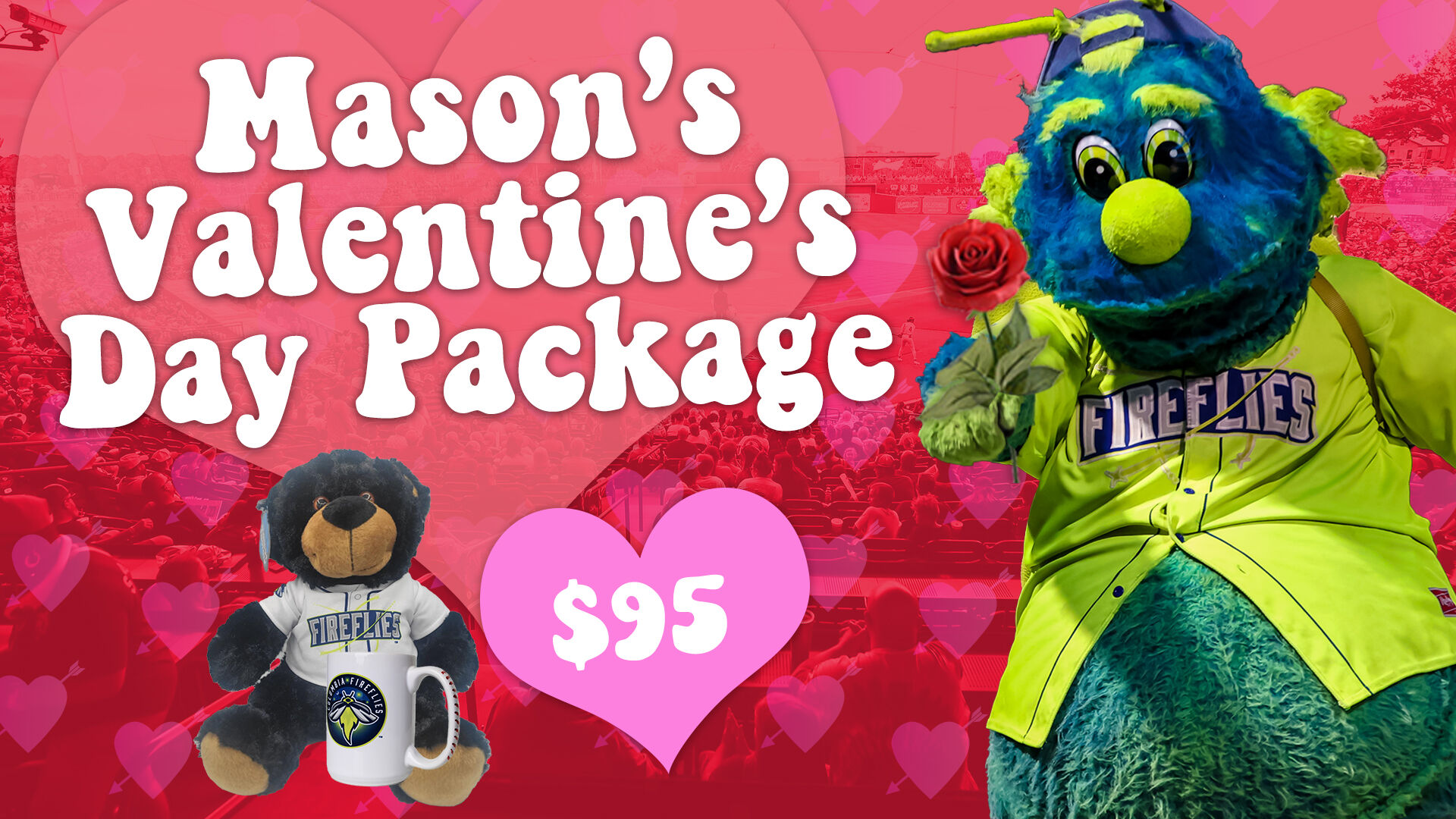 Fireflies mascot delivering Valentine's packages to fans | Columbia ...