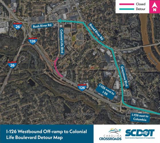 Overnight detours scheduled at Colonial Life Boulevard and I-126 ...