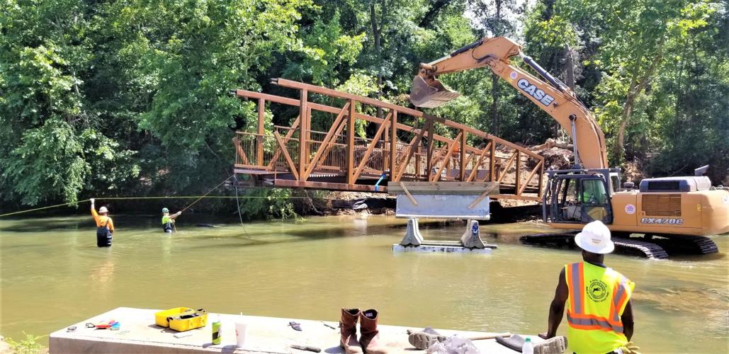 Bridges being installed to Boyd Island on Saluda Riverwalk | Archive ...