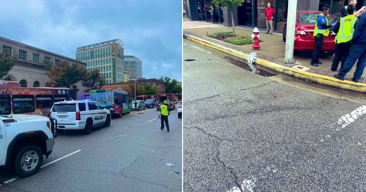 Multi-car collision temporarily closes down major intersections ...