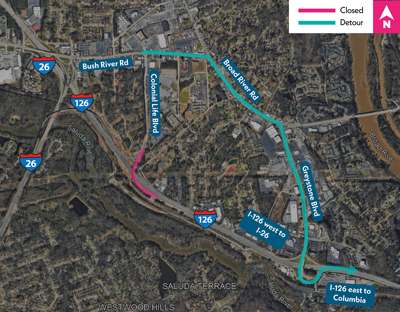 Overnight detours scheduled at Colonial Life Blvd. and I-126 ...
