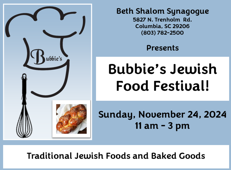 Bubbie’s Jewish Food Festival set for Sunday at Beth Shalom Synagogue ...