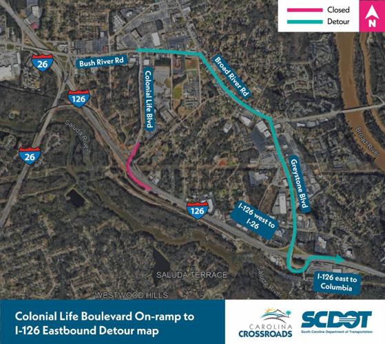 Overnight detours scheduled at Colonial Life Boulevard/I-126 ...