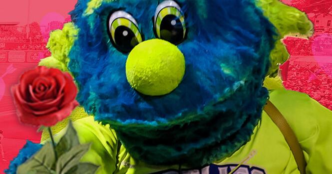 Fireflies mascot delivering Valentine's packages to fans | Columbia ...