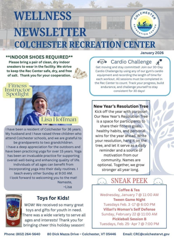 Colchester Recreation Center announces January events | Government ...