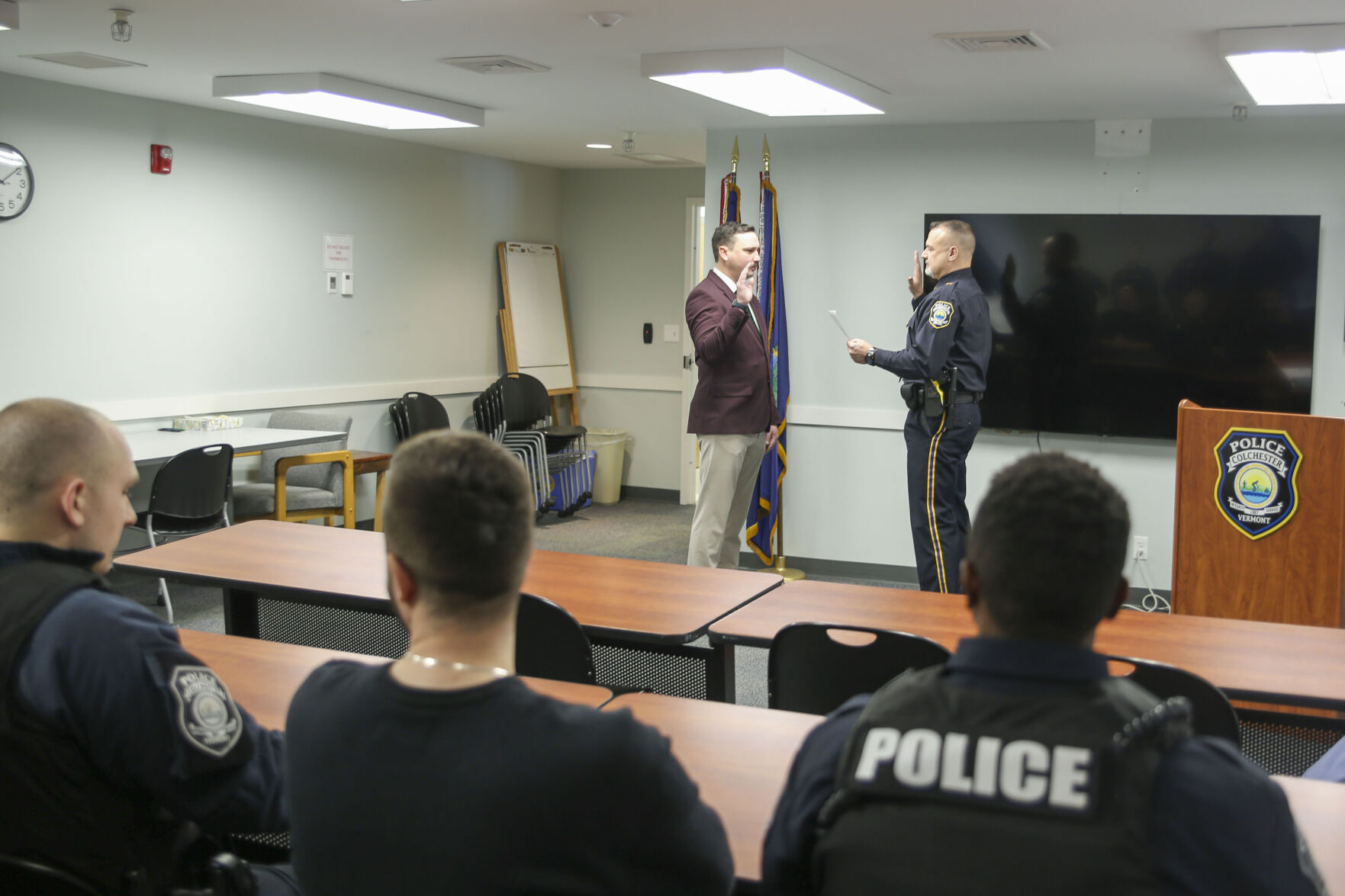 Samuel Ferreira sworn into Colchester Police Department | Government ...