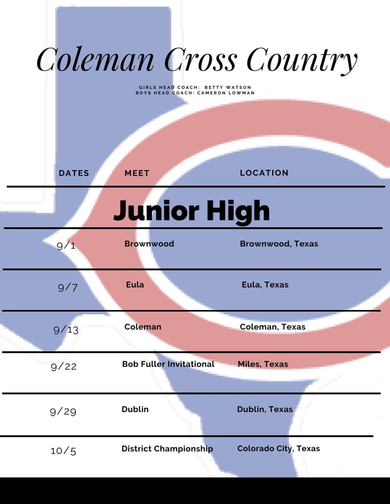 Coleman Junior High Cross Country 2021 | | colemantoday.com