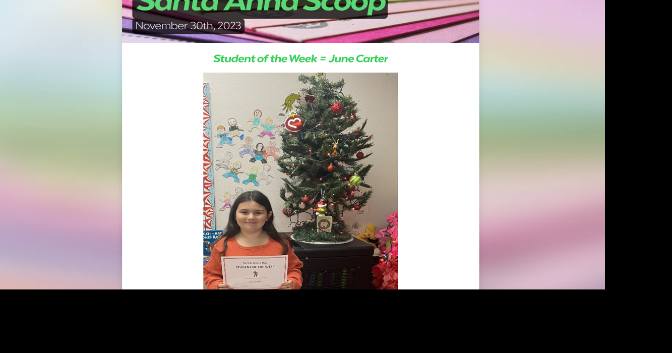 Santa Anna ISD Scoop Newsletter for This Week | News | colemantoday.com