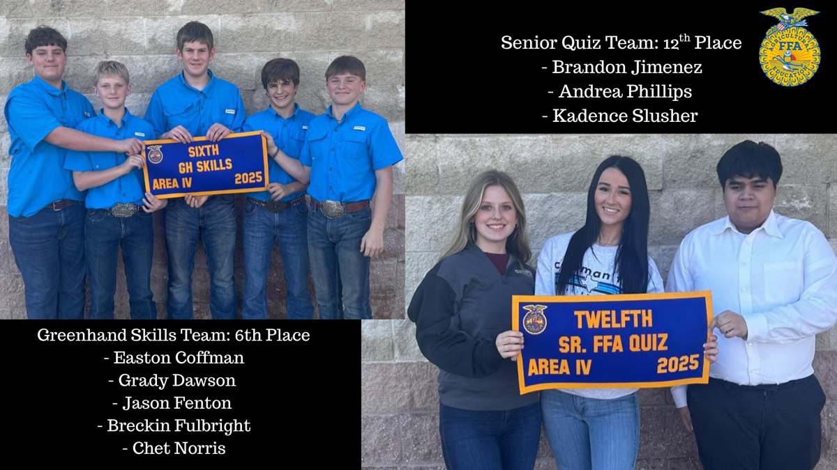 Coleman FFA Post 6th and 12th at Leadership Development Event on Monday ...