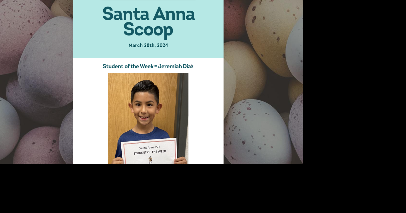 Santa Anna Isd Scoop Newsletter For March 28 2024 News