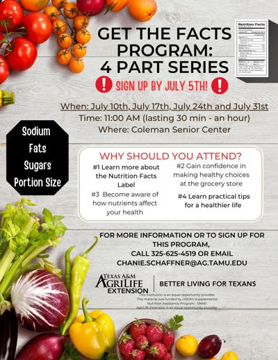 Program: Get the Facts to be Held in Coleman in July | News ...