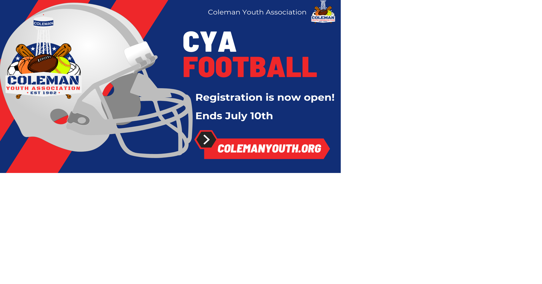CYA Football Registration Now Open | News | colemantoday.com