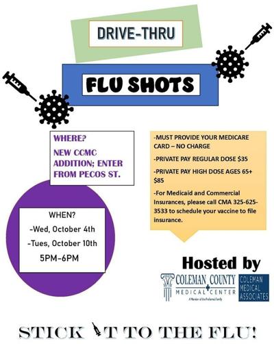 Drive-Thru Flu Shot Dates Oct. 4 and 10 at Coleman County Medical ...