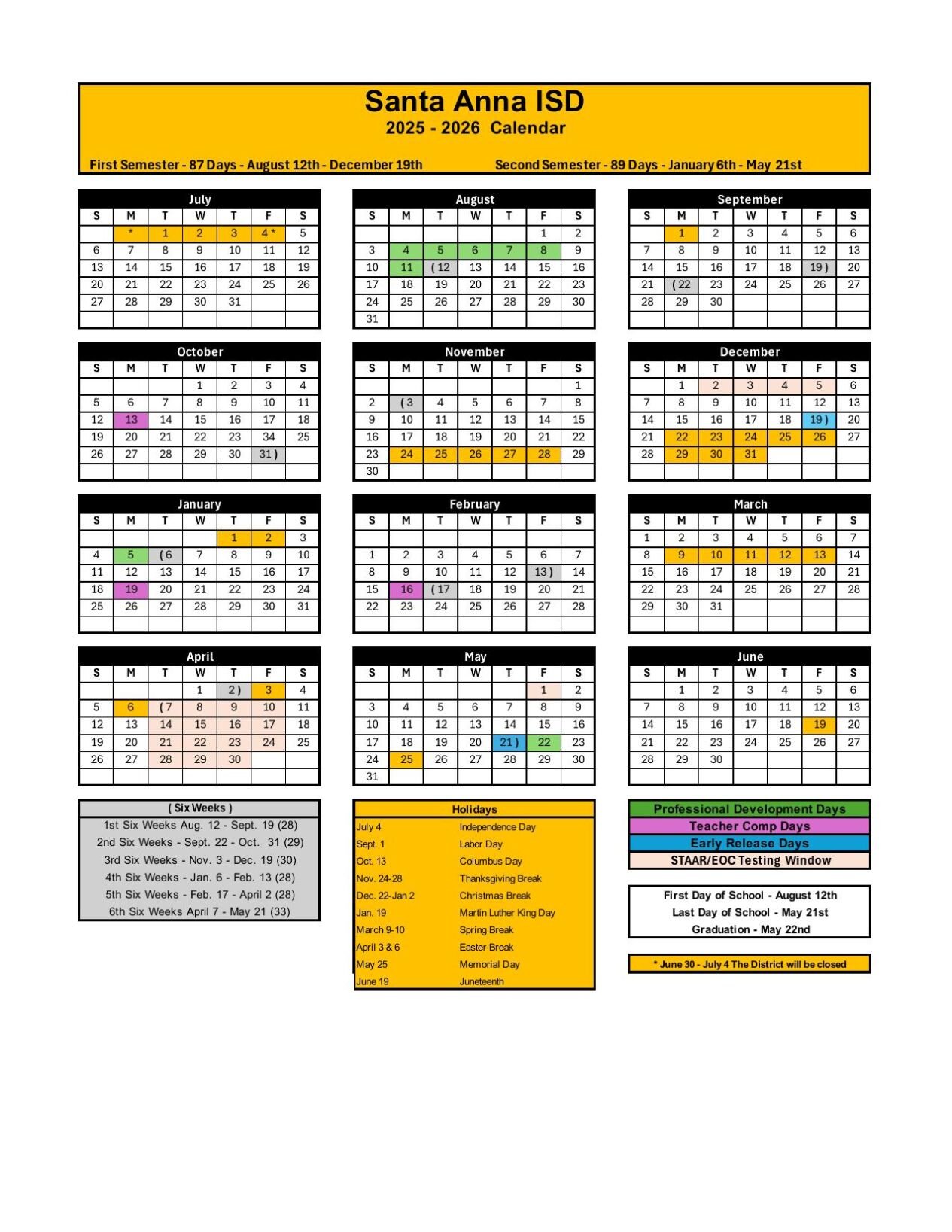 Santa Anna ISD 2025-2026 | | colemantoday.com