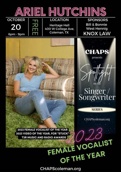 CHAPS Spotlight on the Singer/Songwriter - Ariel Hutchins | Calendar ...