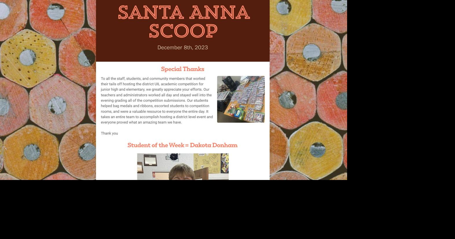 Santa Anna ISD Scoop Newsletter | News | colemantoday.com