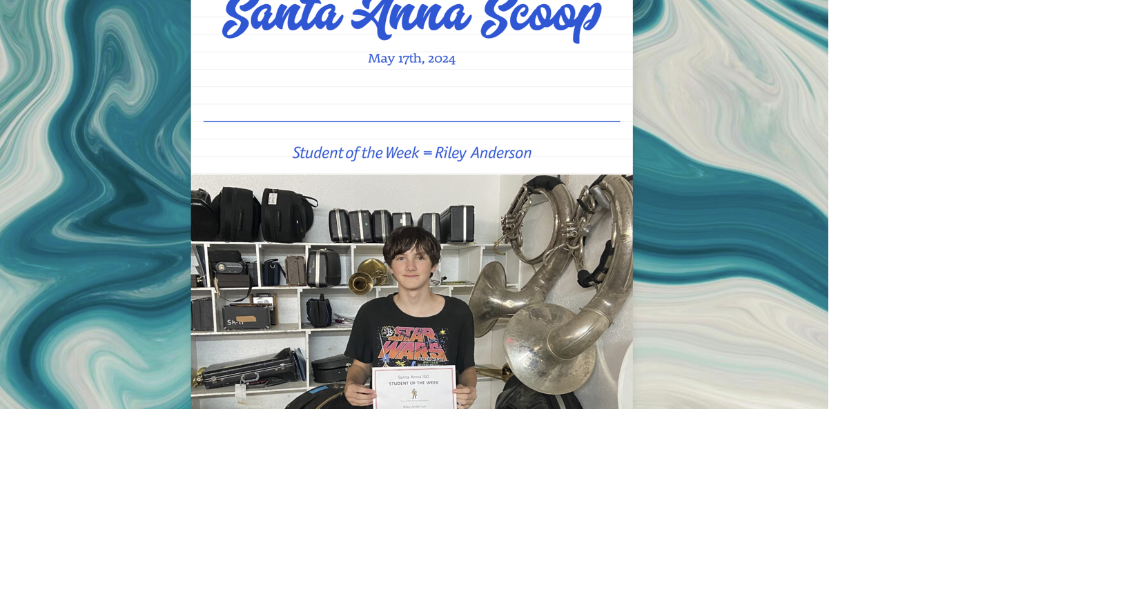 Santa Anna ISD Scoop Newsletter for May 17, 2024 | News | colemantoday.com