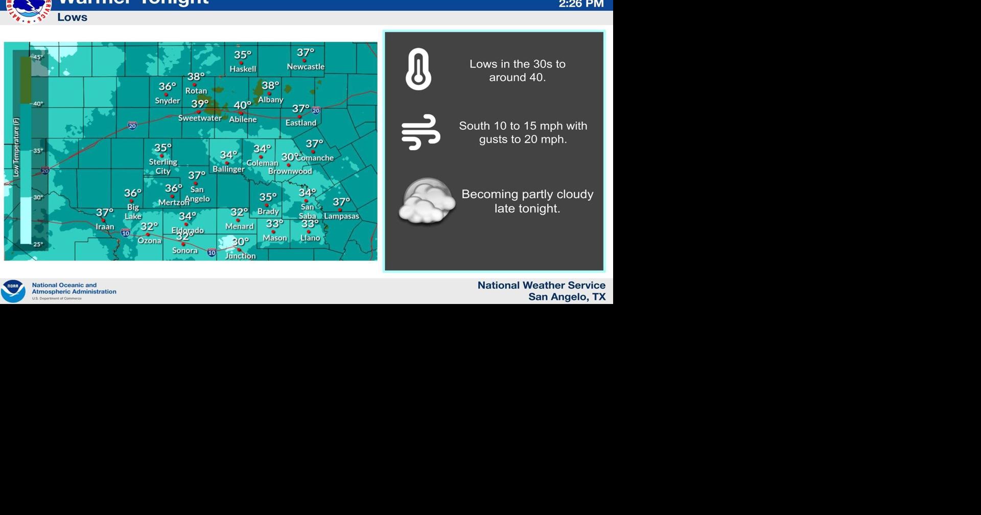 Temperatures tonight still low, but warmer than last night. | Weather ...