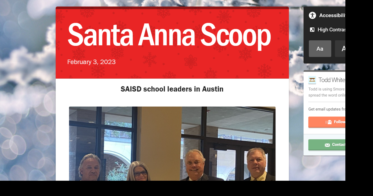 Santa Anna Scoop for This Week | News | colemantoday.com