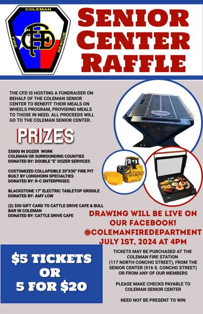 Coleman Fire Department to Host Raffle to Benefit Senior Center | News ...