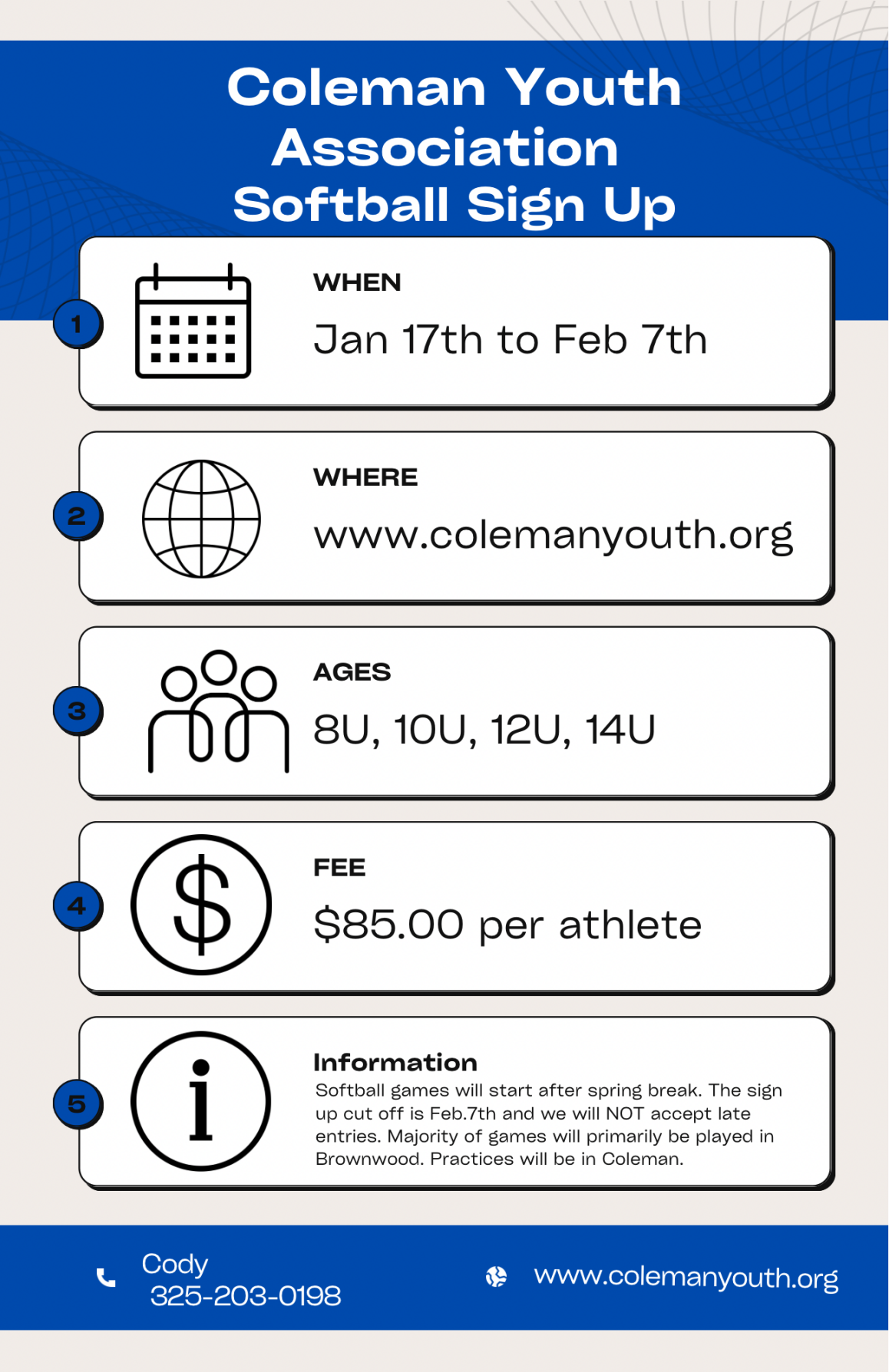 Registration for CYA Softball is NOW OPEN! | School News | colemantoday.com