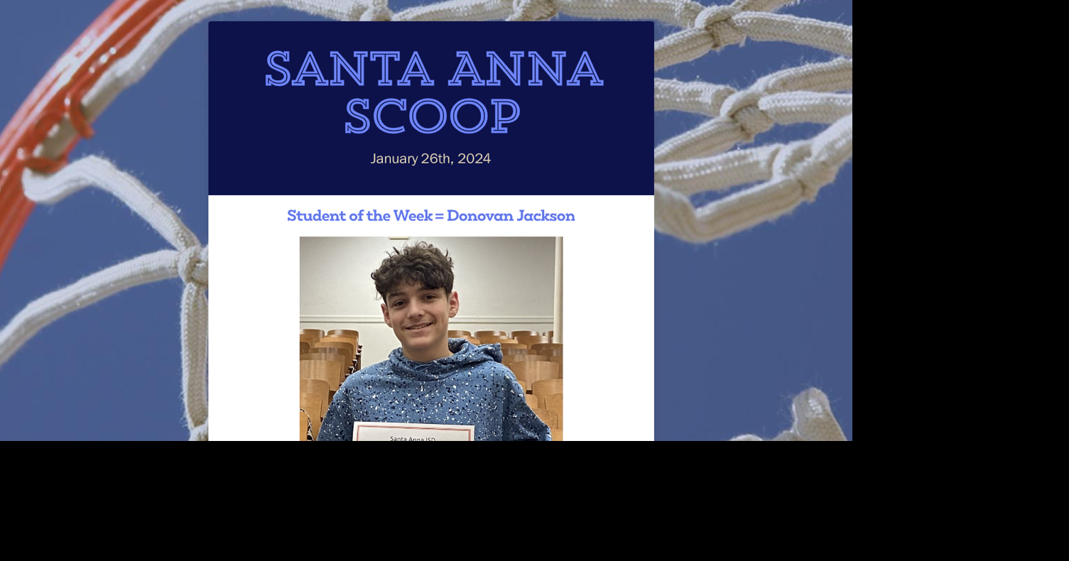 Santa Anna ISD SCOOP Newsletter | News | colemantoday.com