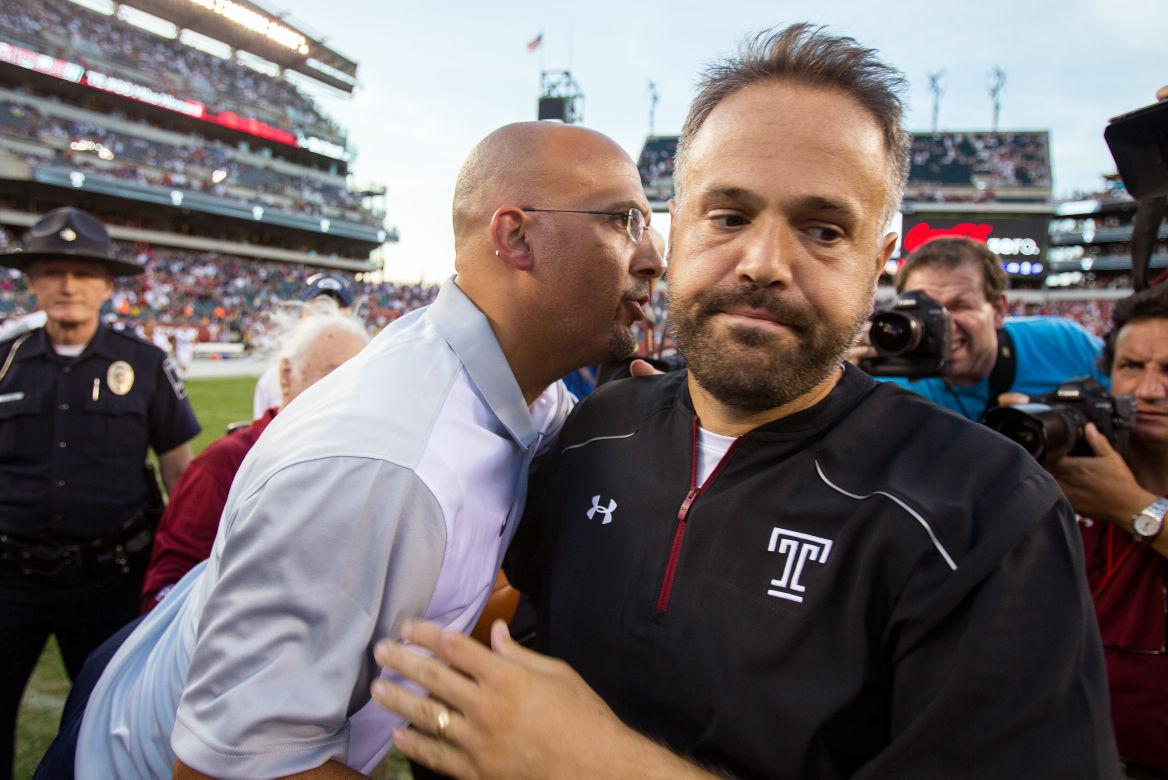 Former Penn State linebacker and Carolina Panthers coach Matt Rhule ...