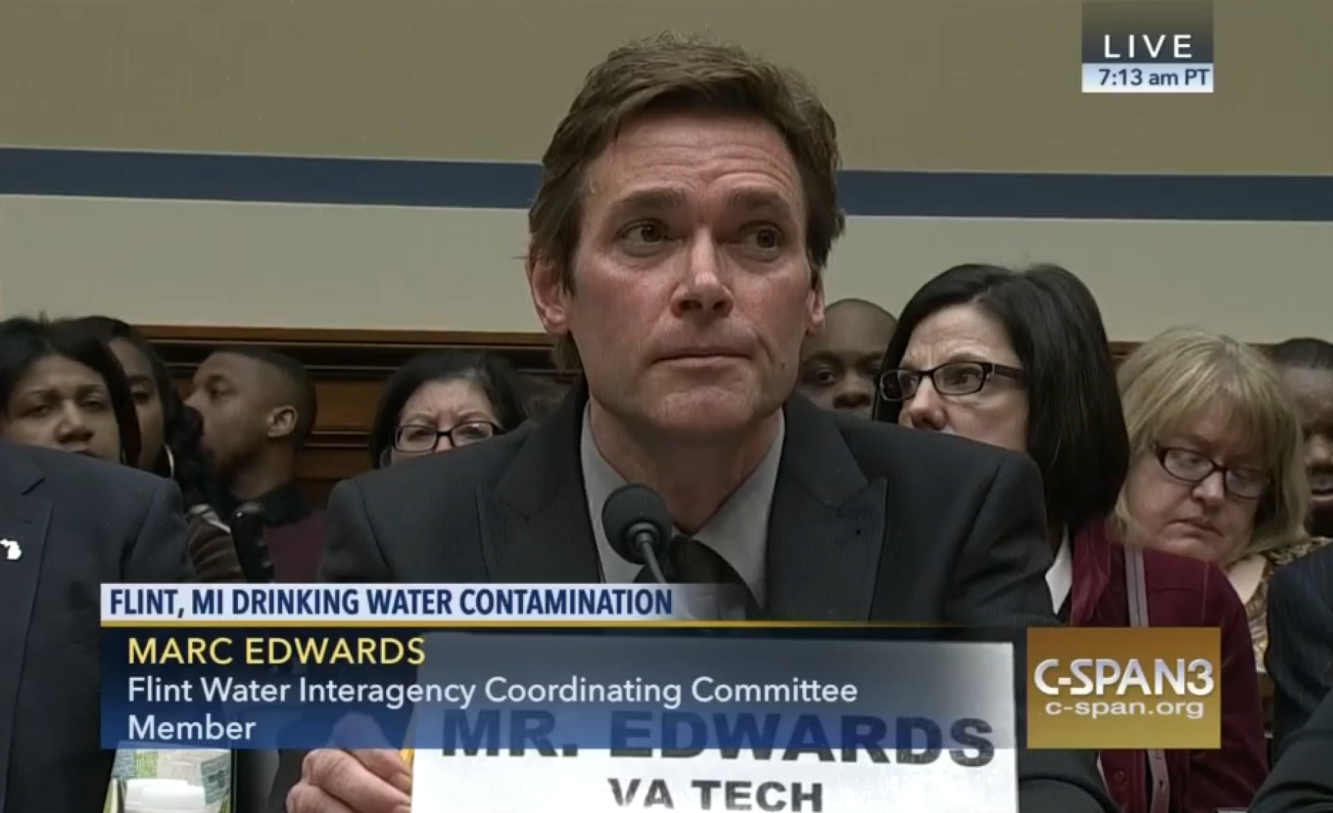 Marc Edwards testifies before Congress on the Flint water crisis | News ...