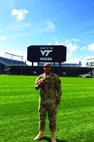 From the football field to the Drillfield: Kalvin Cline joins the Corps ...