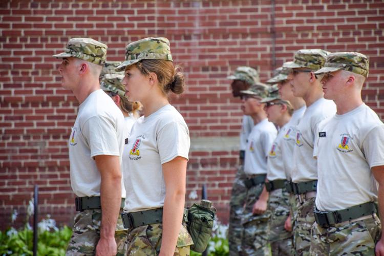 New and returning Corps of Cadets members parade the Drillfield | News ...