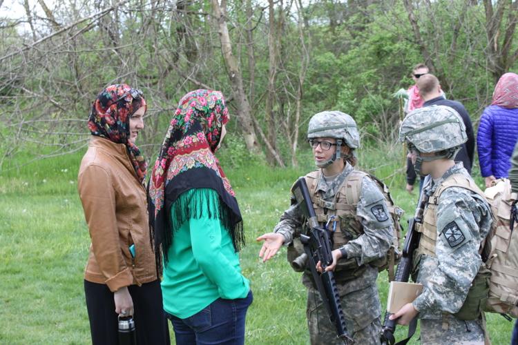 Army cadets simulate operations in a hostile foreign territory ...
