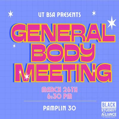 Virginia Tech’s Black Student Alliance holds March General Body Meeting ...
