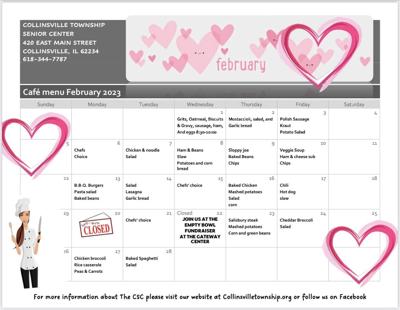 Collinsville Senior Center February Menu | Arts And Entertainment ...