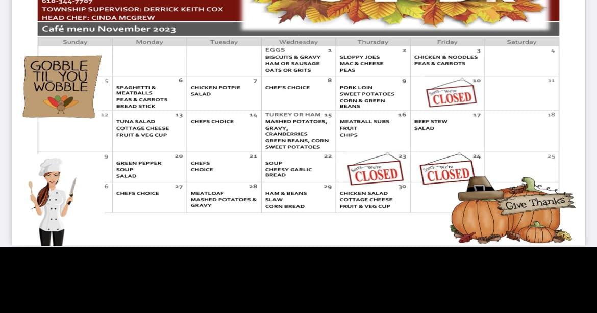 Collinsville Senior Center November Menu | Arts & Entertainment ...