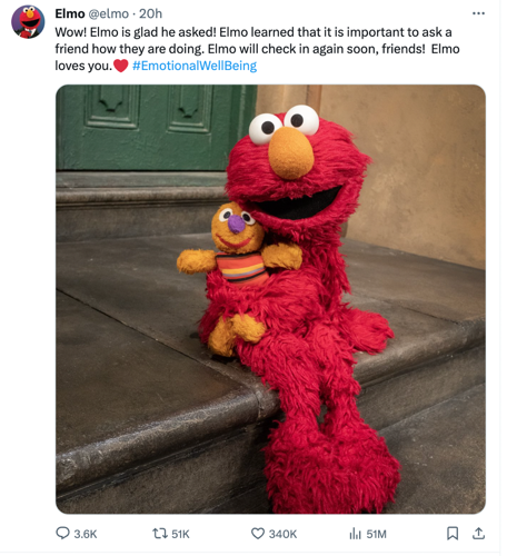 Elmo Asked How Everyone Was Doing.....The Country Responded - We are ...