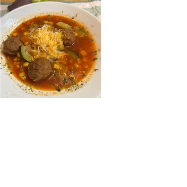 Southwest Vegetable Soup with Meatballs | Deborah Reinhardt (Recipes ...