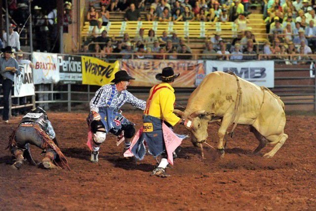 Clown and barrel man Justin Rumford debuts at Pikes Peak or Bust Rodeo ...