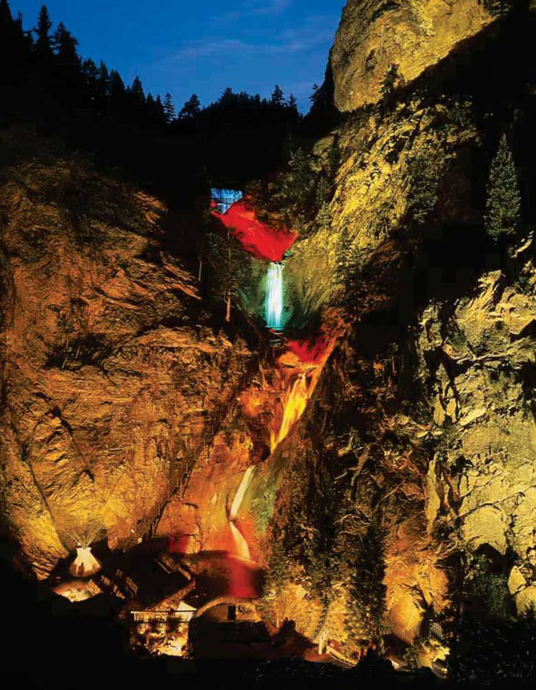 Seven Falls Colorado Springs Night